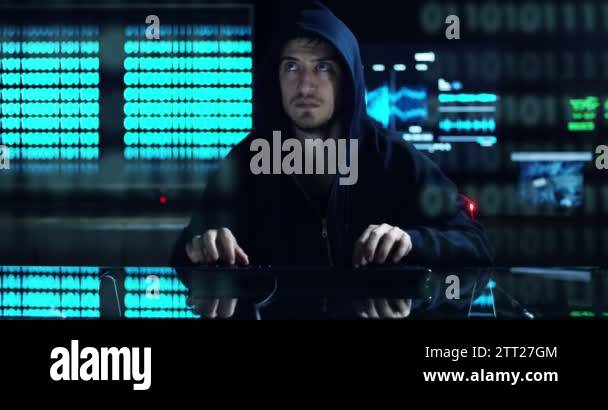 Hacker Tries To Enter The System Using Codes And Numbers To Find Out