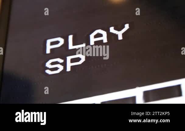 Old Damaged VHS Tape Playing, Black Screen with PLAY Text. A Vintage Background for Videos - HD ...