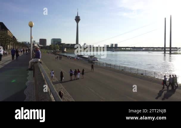 Rhine river walk rheinuferpromenade Stock Videos & Footage - HD and 4K ...