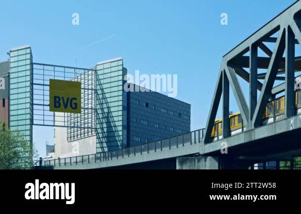 Administration Building of BVG With BVG Logo And Train Stock Video ...