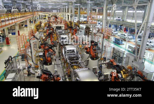 Modern technology of Assembly of cars. The plant of the automotive ...