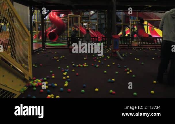 Children and Man Play With Lego at the Well-Equipped Playground of ...