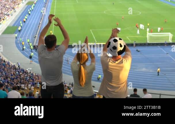 Clapping crowd celebrating victory sport Stock Videos & Footage - HD ...