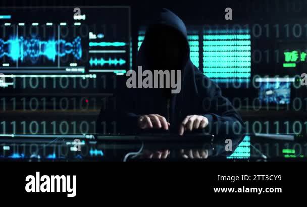 Hacker Tries To Enter The System Using Codes And Numbers To Find Out