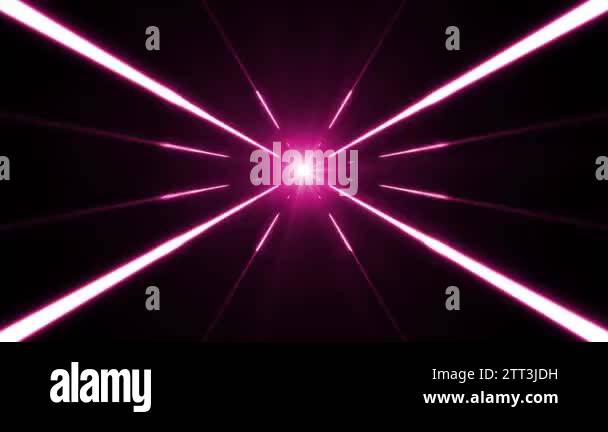Hyperspace Background With Shining Starburst Animation Of A Colorful