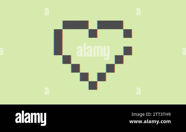 Retro Game Beating Heart in Pixel Art Style. 4K Motion Design Animation ...