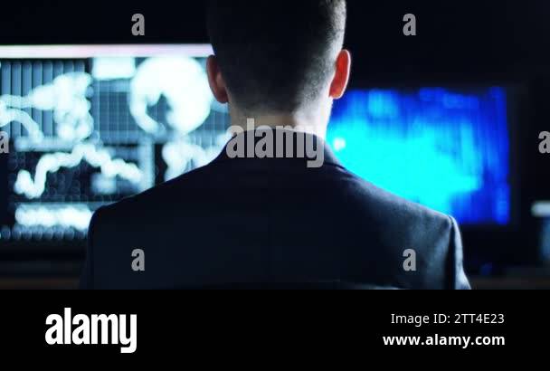 Hacker Tries To Enter The System Using Codes And Numbers To Find Out