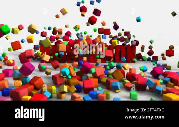 Dedication Concept on White Background with Colorful Blocks Stock Video ...