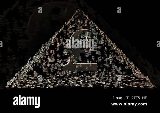 Pyramid of money signs episode 4 Stock Video Footage - Alamy