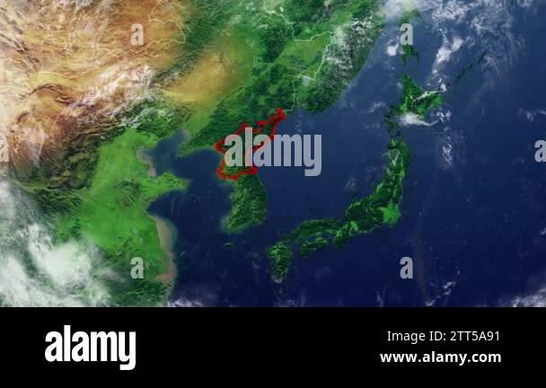 North Korea map and border, physical map Asia, East Asia, map with ...