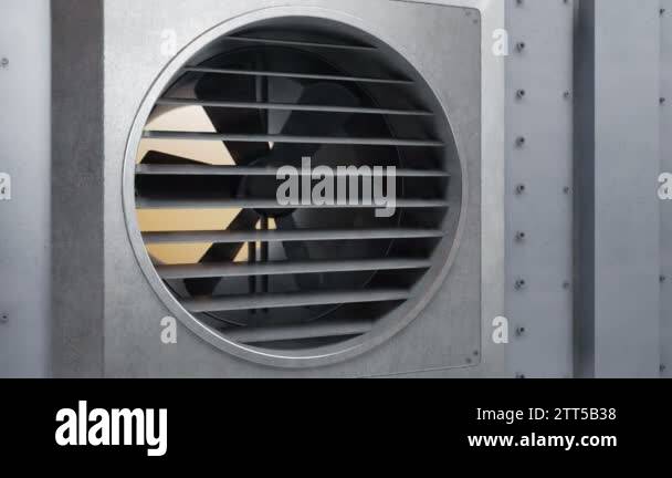 Air ventilation system starts working and fan spinning. Resume work of ...