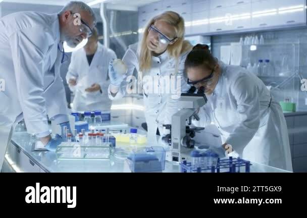 Team of Medical Research Scientists Work on a New Generation Disease ...