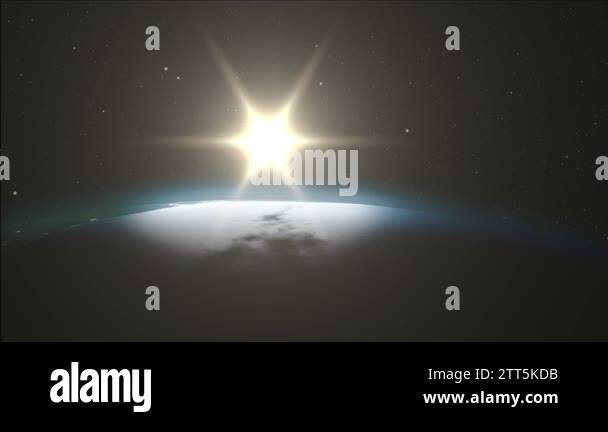 World Globe, Earth from Space. Slow Sunrise from Earth orbit. Planet ...