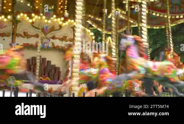 Merry go round carousel london entertainment Stock Videos & Footage ...