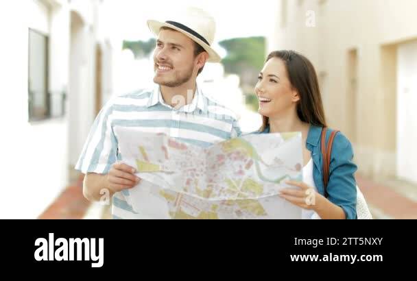 Portrait happy tourists map Stock Videos & Footage - HD and 4K Video ...