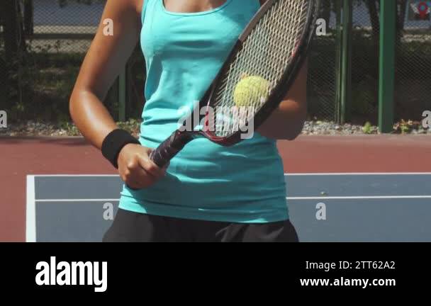 A tennis ball is hit by tennis racket Stock Videos & Footage - HD and ...