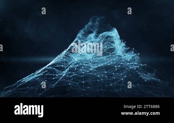 Abstract plexus nodes and connections form network For visuals vj internet presentations motion ...