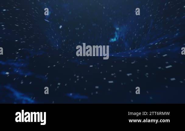 Cosmic wormhole, space travel concept, funnel-shaped tunnel that can ...