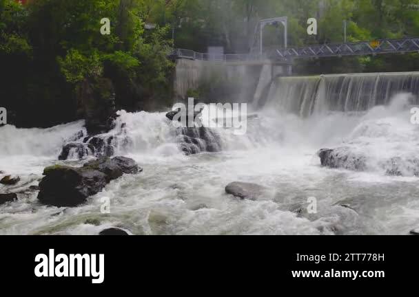 electricity dam hydroelectric powerstation waterfall turbine power ...