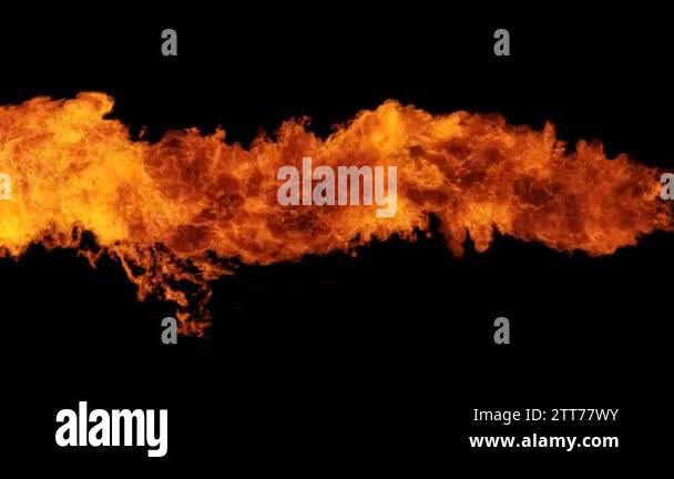 Inferno fire wall in slow motion with seamless loop isolated, hell fire ...