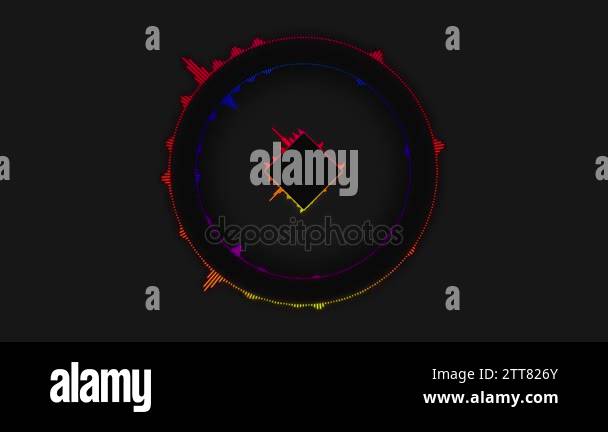 Simple Circle Equalizer Audio Spectrum Color Background. Soft box color ...