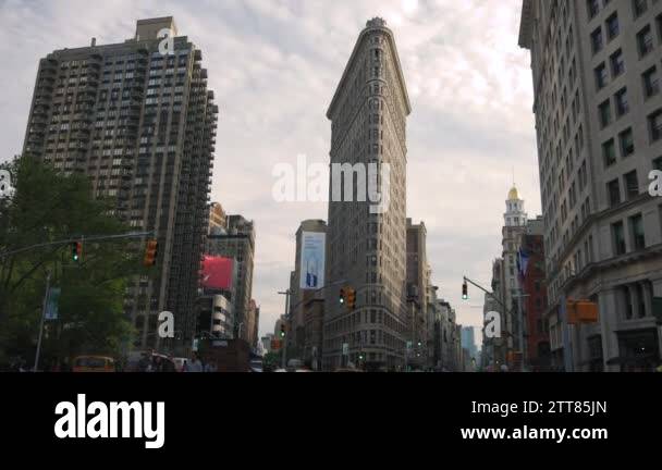 NEW YORK CITY - CIRCA 2017 - Traffic passing in front of New York's ...