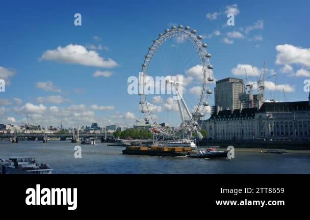 London eye river thames boat Stock Videos & Footage - HD and 4K Video ...