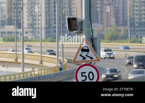 Road signs road safety camera Stock Videos & Footage - HD and 4K Video ...