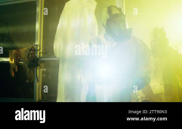 Two Officers from Hazardous Materials Police Unit Inspect Busted Drug ...