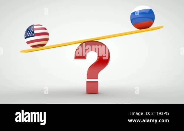 3D animation swing on the question mark with balls of flags of ...