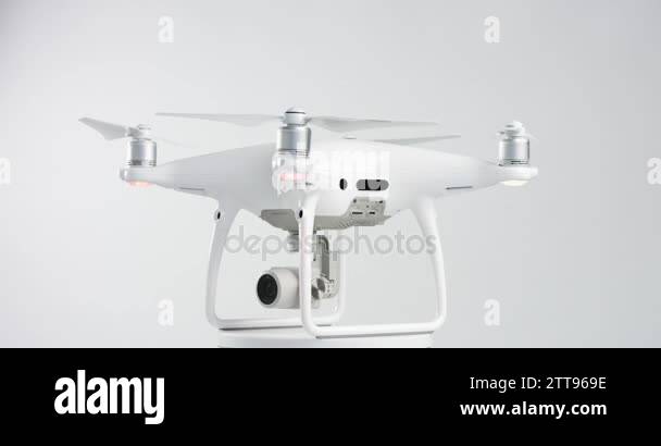 phantom 4 on a turning platform. 360 degree view Stock Video Footage ...