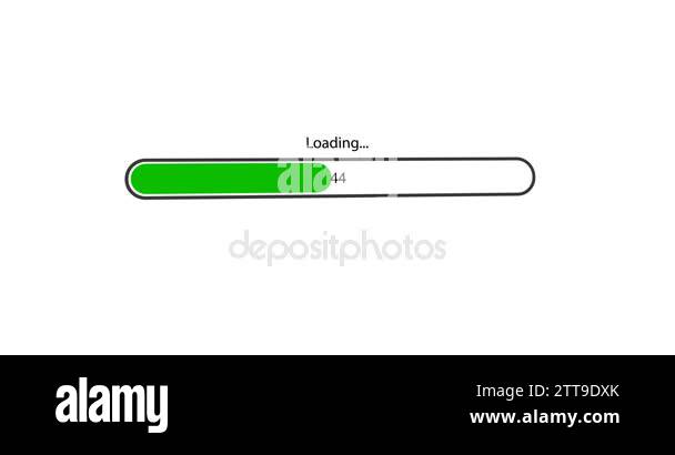 animation - modern green rotation loading bar on white background ...