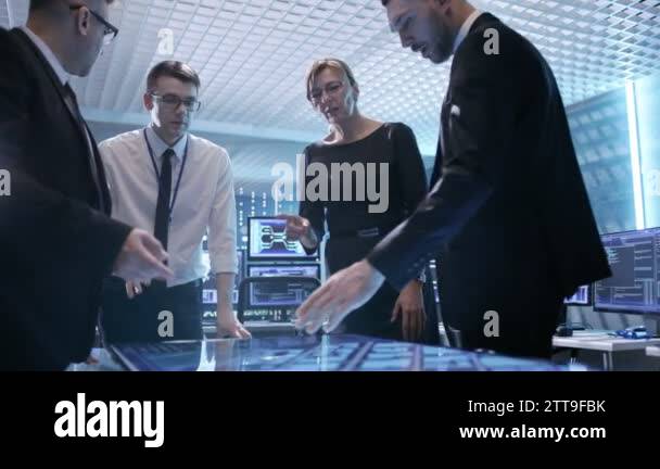 Team of Government Agents Tracking Fugitive with Help of Touchscreen ...