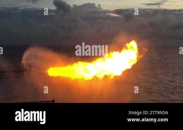 Well testing operation (flaring) of an oil and gas drilling rig ...