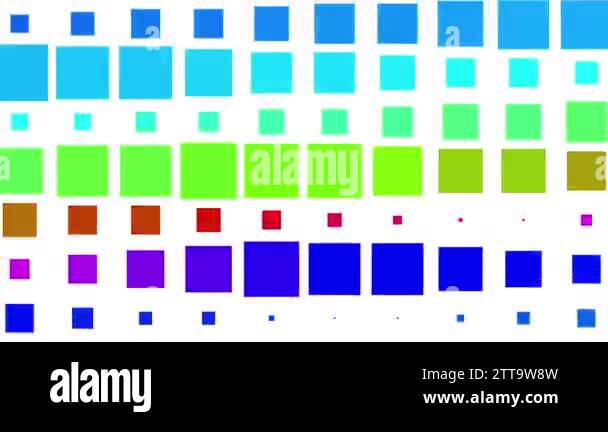 4k vj square neon light array matrix background&cube big data database ...