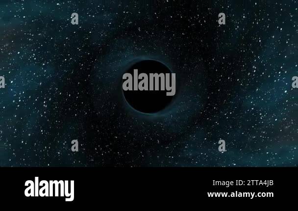 Black hole pulls in nebula star space time funnel pit seamless loop ...