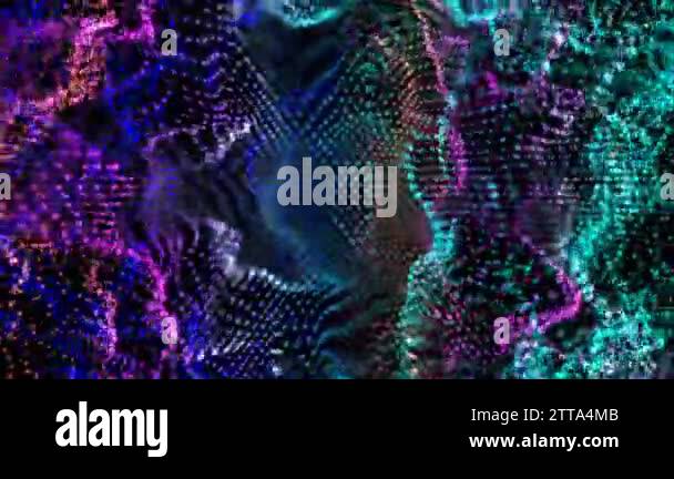 pulsating color circles form a cyber structure. cinematic background ...