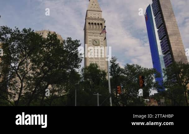 NEW YORK CITY - CIRCA 2017 - Traffic passing in front of New York's ...