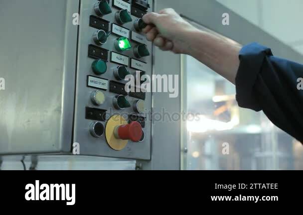 Factory control panel. Industrial manufacturing control desk Stock ...