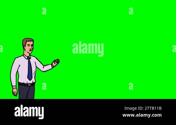 Animated Character Boss or Manager stands in the foreground and says ...