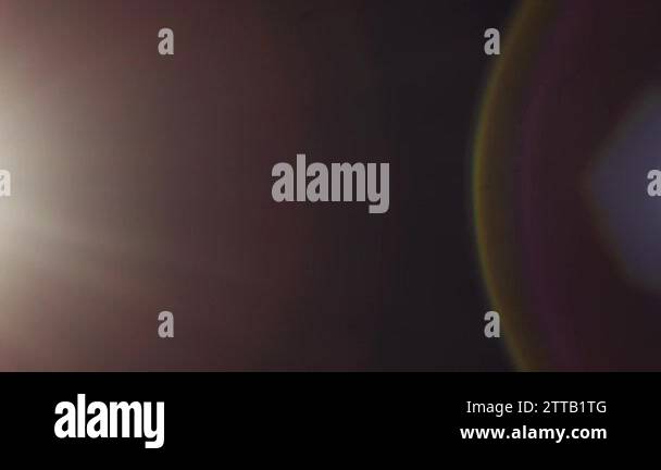 Side Yellow Light Shines Making Colorful Red and Pink Halo Reflection ...