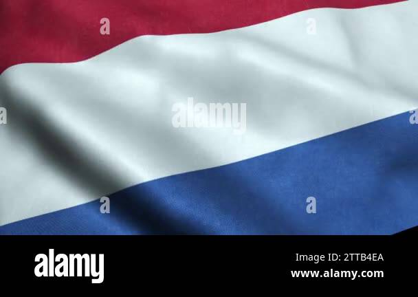 Netherlands Flag Seamless Looping Waving Animation Stock Video Footage ...