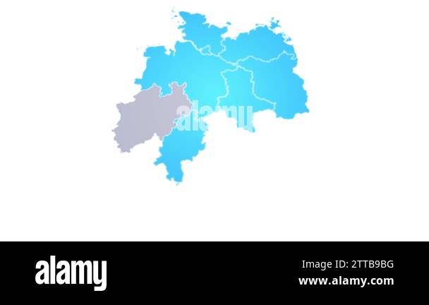 Germany Map Showing Up Intro With New Regions/ 4k animated germany map ...