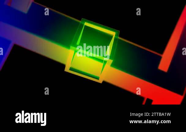 Looping seamless color outline box motion graphic elements. Loopable ...