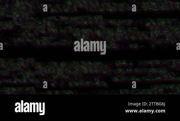 abstract realistic screen glitch flickering, analog vintage TV signal ...