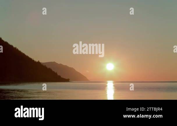 ProRes. Time lapse Sun Rays Clouds View Sunrise. Landscape. Siberia ...