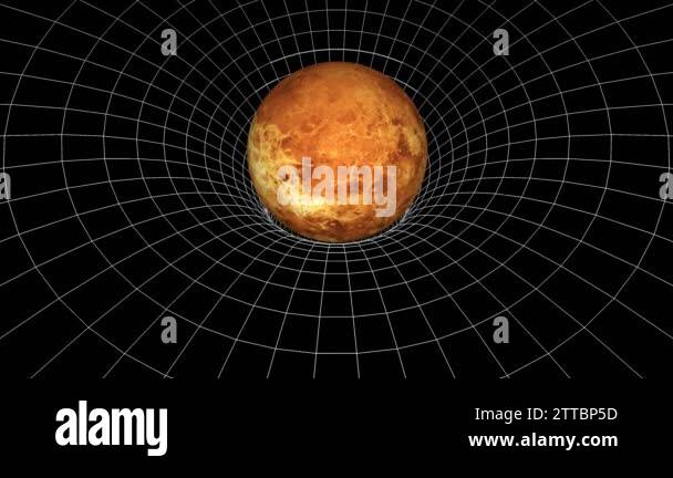 Venus planet rotation space time bend pit funnel seamless loop ...