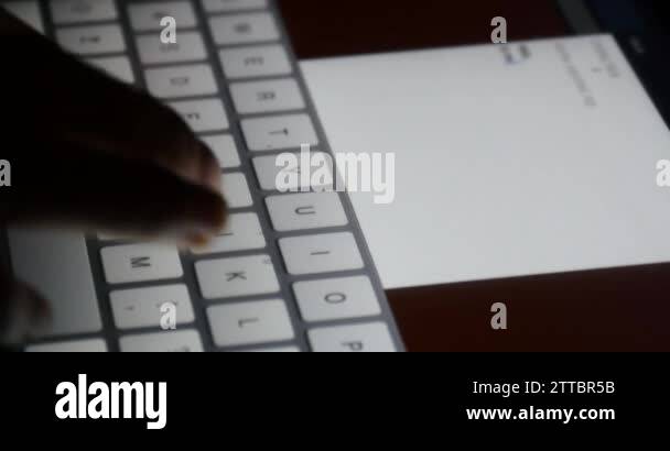 4k Finger operating touch typing email on touchscreen pad,Virtual ...