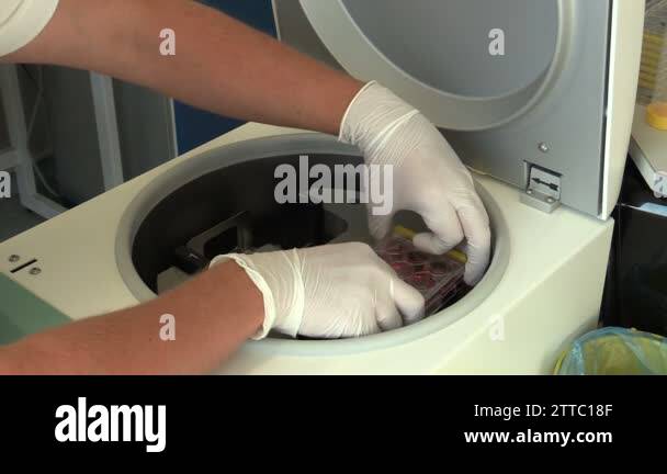 CESKE BUDEJOVICE, CZECH REPUBLIC, SEPTEMBER 2, 2018: Centrifuge ...