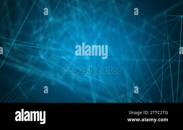 4K animation Abstract background Flight pass through dot and connection ...